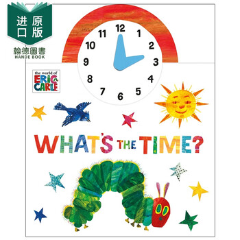 订购What’stheTime?Ericcarle艾瑞卡尔时钟书英文儿童趣味操作书适合0-3岁