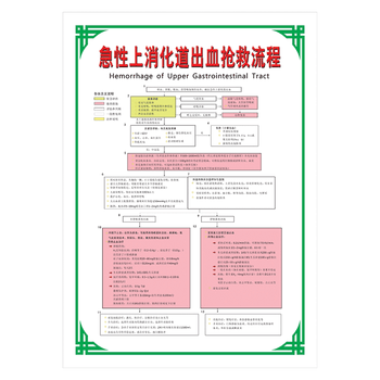 医院制度急救程序挂图过敏性休克抢救流程图示意图墙贴纸WSB169 WSB169-23 70*100cm  PP覆膜贴纸