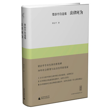 法律何为梁治平自选集 梁治平