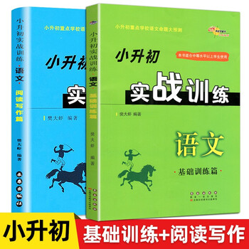 小升初实战训练 语文 阅读写作篇+基础训练篇 共2本 68所名校图书 小升初重点学校