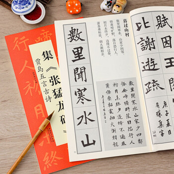 张猛龙碑集字古诗 贾岛五言诗 翰墨诗词大汇名碑名帖 魏碑楷书碑帖书法米字格毛笔练字帖 安徽美术出版社
