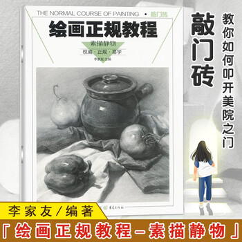 【】敲门砖系列绘画正规教程素描静物 李家友编素描入门步骤解析示范单体训练