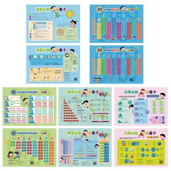 幼小衔接学习卡全5张 10\/20以内加减法口诀表 数学几何测量3-4-5-6岁启蒙认知图书籍
