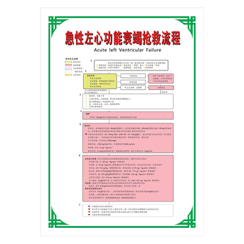 医院制度急救程序挂图过敏性休克抢救流程图示意图墙贴纸WSB169 WSB169-30 50*70cm  PP覆膜贴纸