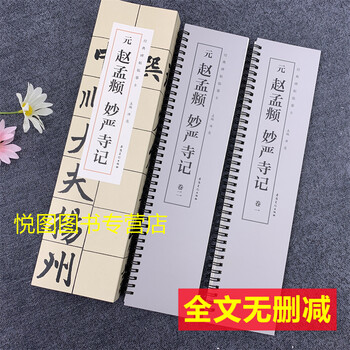 元赵孟頫妙严寺记 经典碑帖临摹卡全2册 洪亮主编成人学生近距离临帖练字教材 赵孟俯妙严寺记楷书碑帖