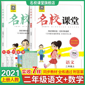 2022名校课堂语文数学二年级上下册同步专项练习册测试卷人教版RJ随堂全练基础巩固能力提升 名校课堂【语文+数学】上·人教版RJ（2科套装）