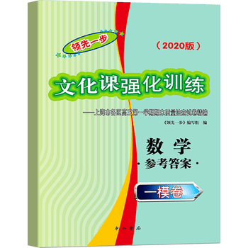 2020版上海中考一模卷 高考数学 仅参考答案 一步文化课强化训练一模卷 上海市各区高三学期期末