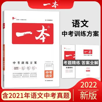 一本语文中考训练方案（含真题训练） 2022版一本初中学生专项教辅总复习 开心教育