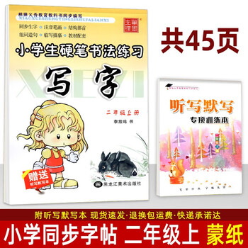 写字课课练一二三四五六年级上册下册 部编人教版 李放鸣小学生字帖铅笔钢笔楷书正楷硬笔书法临摹练字帖 二年级上册  部编版字帖