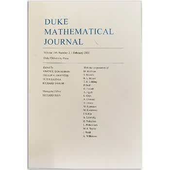 【单期可选】Duke Mathematical Journal Vol.169.2 杜克数学研究杂志 2020年2月刊