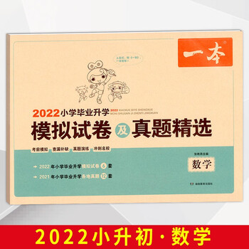 2022年小学毕业升学 开心一本小升初模拟试卷及真题精选语文数学英语全套三本小考各地真题小升初冲刺六6年级总复习资料书 数学