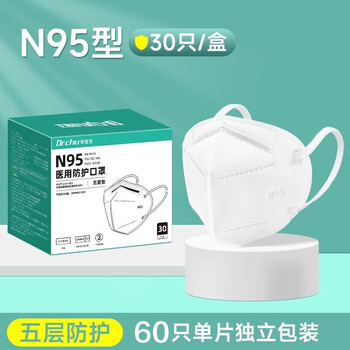 N95医用外科口罩灭菌级鱼嘴一次性医疗级别防护独立包装大码 【白色】无菌医用N95【五层防护】60只独立装【图片 价格 品牌 报价】-京东