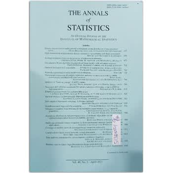 【单期可选】Annals of Statistics Vol.49.2 统计学理论与应用研究 202 2021年2月刊