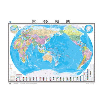 2021中国地图挂图贴图世界地图挂图贴图 1.5*1.1米办公室家用精装高清无拼缝挂图国道铁路高速路行政区划地图 世界地图贴图 无挂杆共1张