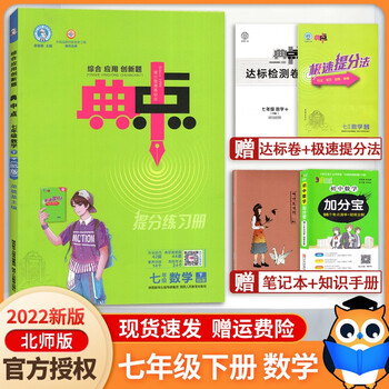 【北师大版】2022新版典中点七年级下册数学北师大版bsd 初一7七年级下册数学教辅书同步练习册 典点