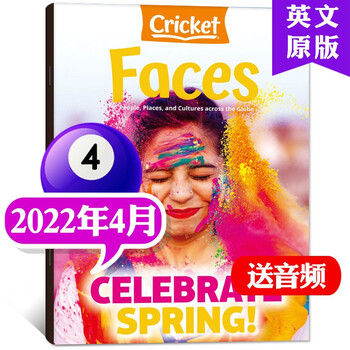 faces面孔杂志2022年4月新另有预售及往期可选CricketMedia蟋蟀童书9-14岁世界文化【单本】 2022年4月