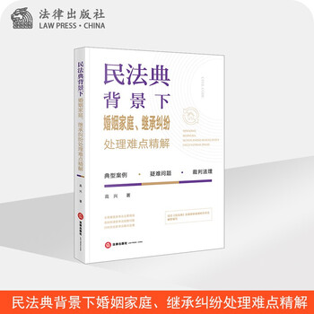 民法典背景下婚姻家庭 继承纠纷处理难点精解 高兴著 法律出版社