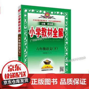 小学教材全解 六年级语文下册 数学英语新起点精通PEP 人教版 适用于2022春 同步教材、扫码课堂 语文人教版
