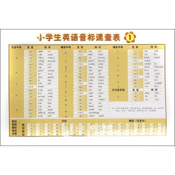 小学生英语音标速查表 浙江教育出版社  新华书店正版图书 陆鸿写,胡献忠 97875