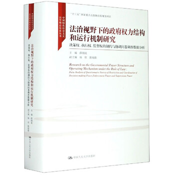 正版书籍 法治视野下的政#府权力结构和运行机制研究（中国特色社会主义法学理论体系丛书；“十三五”国家重点出版物出版规划项目） 薛刚凌  中国人民大学出版社