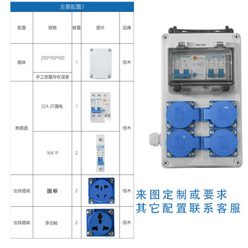 MEXEMINA佰木电气工业插座箱手提式移动三级箱工地检修防水塑料配 配置三【图片 价格 品牌 报价】-京东
