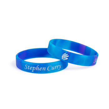 【球星推荐】库里新款手环勇士队球星Curry30号篮球运动夜光签名硅胶手链男NBA 新款 蓝紫迷彩一条装 小号17cm(建议110斤以下)