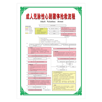 医院制度急救程序挂图过敏性休克抢救流程图示意图墙贴纸WSB169 WSB169-29 60*80cm  PP覆膜贴纸