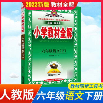 2022教材全解小学六年级下册薛金星 语文人教版