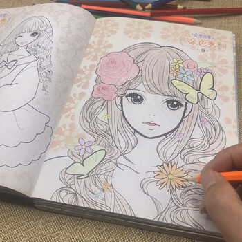 小公主涂色本3-6-8-10岁 幼儿童填色小学生画画书涂鸦4-5岁绘画册儿童画画书大全3-6-8岁绘 百变公主涂色秀全6本