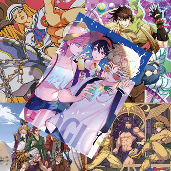 JOJO的奇妙冒险洛天依FATE命运之夜明信片卡片动漫周边书签礼盒 JOJO海报(8张随机)