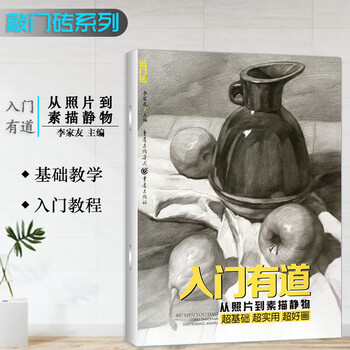 【】敲门砖入门有道从照片到素描静物美术初学教程基础知识全效教学单体组合静物画法结构临摹初学自