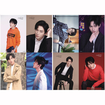 李宏毅海报 2021明信片墙纸贴纸宿舍卧室高清写真大壁纸墙贴 明信片一盒 海报43X29cm 一套8张