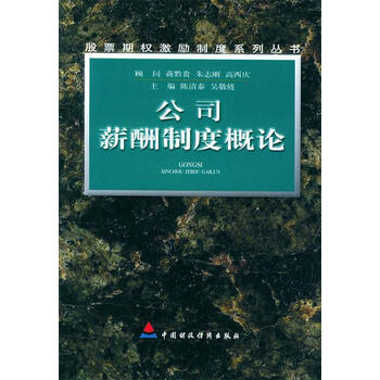 公司薪酬制度概论 陈清泰 吴敬琏【正版书】