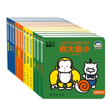 大脑记忆沟训练立体书(套装全12册)你大我小 花园 一到十 一起画画 对对碰 汽车嘟嘟嘟 农场等等
