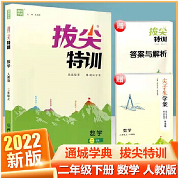 2022版 拔尖特训 二年级下册数学 人教版