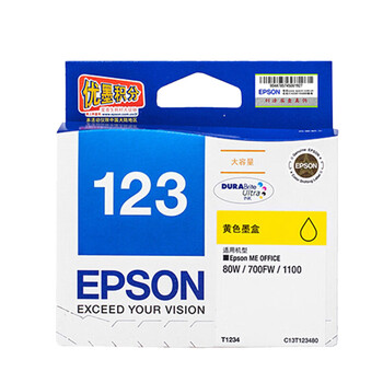 【EPSON1231-4】爱普生（EPSON）T1234黄色墨盒 原装墨盒 (适用ME 80W/700fw机型)【行情 报价 价格 评测】-京东