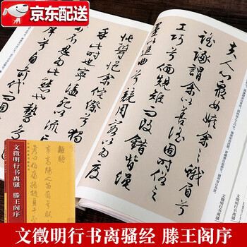 文征明行书离骚、滕王阁序 文征明行书字帖 繁体旁注行书毛笔字帖 毛笔行书书法练字帖