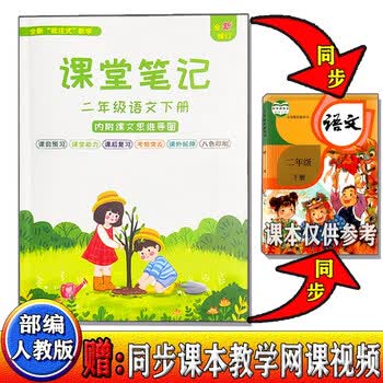 2022新版课堂笔记小学2二年级上下册语文数学部编人教版课堂笔记知识点归纳 小学通用 数学   二年级下册(人教)