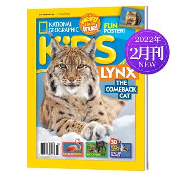 【新期可选】National Geographic Kids 美国国家地理杂志少儿版2022年儿童英文原版人文地理阅读期刊 2022年2月刊