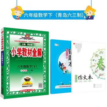 【版本自选】小学教材全解 六年级下册语文数学英语全学科版本可选配六年级下册教材解读解析书籍 薛金星 六年级数学下册 青岛（六三制）2022新版