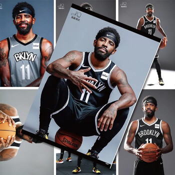 NBA海报欧文高清海报 墙纸墙贴明信片应援篮球球星周边写真一套 欧文海报(8张照片随机)