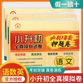 小升初全真模拟试卷必刷18套押题卷语文数学英语全套人教版初中六年级下册毕业名校冲刺真题练习总复习 语文+数学+英语