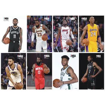 篮球全海报 球星杜兰特库里科比詹姆斯欧文哈登卧室壁纸墙贴 NBA C款 明信片