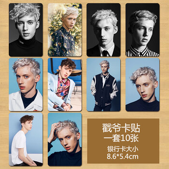 戳爷海报 2021全新Troye Sivan特洛伊希文明信片高清墙贴周边挂画 卡贴(pupil) 海报43X29cm 一套8张