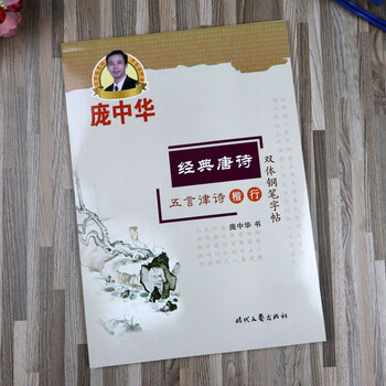 行书练字帖宋词7000字学生钢笔基础训练庞中华硬笔行书临摹本 五言律诗唐诗（楷行双体）