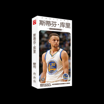 科比詹姆斯库里明信片NBA球星盒装贺卡Lomo卡 签名照周边同款礼品 库里明信片(封面随机)
