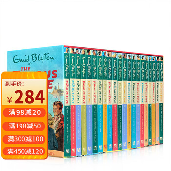 英文原版 Enid Blyton Famous Five Series 五伙伴历险记章节小说21册