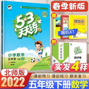 2022春 新版53天天练五年级下册数学 BSD北师大版5年级同步练习册小学数学五三天天练