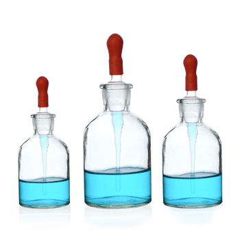 白滴瓶 棕滴瓶30 60 125ml 玻璃滴瓶 附胶帽 白色棕色玻璃点滴瓶化学生物实验器材实验室用品 白滴瓶125ml