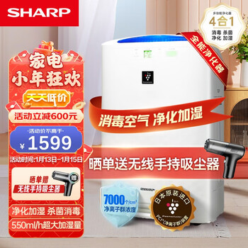 夏普 （SHARP）空气净化器消毒机 家用除甲醛消毒净化机高端净离子除菌异味雾霾PM2.5无雾加湿 KC-WE30-W【图片 价格 品牌 报价】-京东